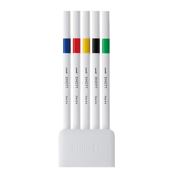 [CLEARANCE] EMOTT Markers 5 Color Set / uni Mitsubishi Pencil – bungu