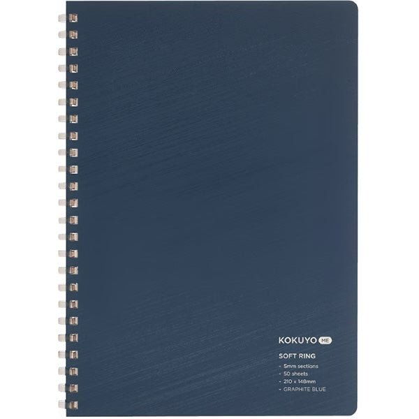 A5 Soft Ring Notebook Grid - Deep Nature / KOKUYO ME – bungu
