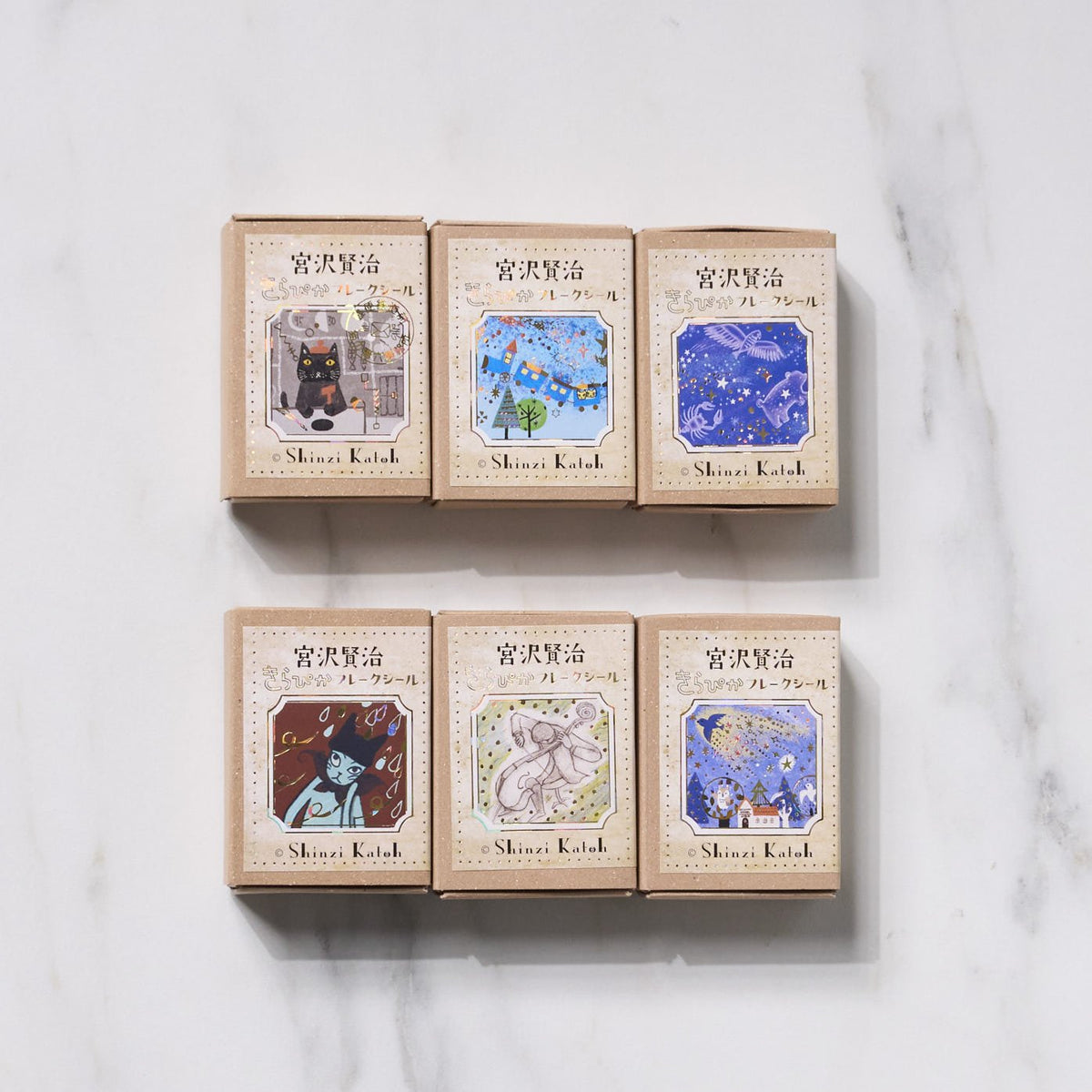 Shinzi Katoh Kirapika Flake Stickers - Kenji Miyazawa / Seal Do – bungu
