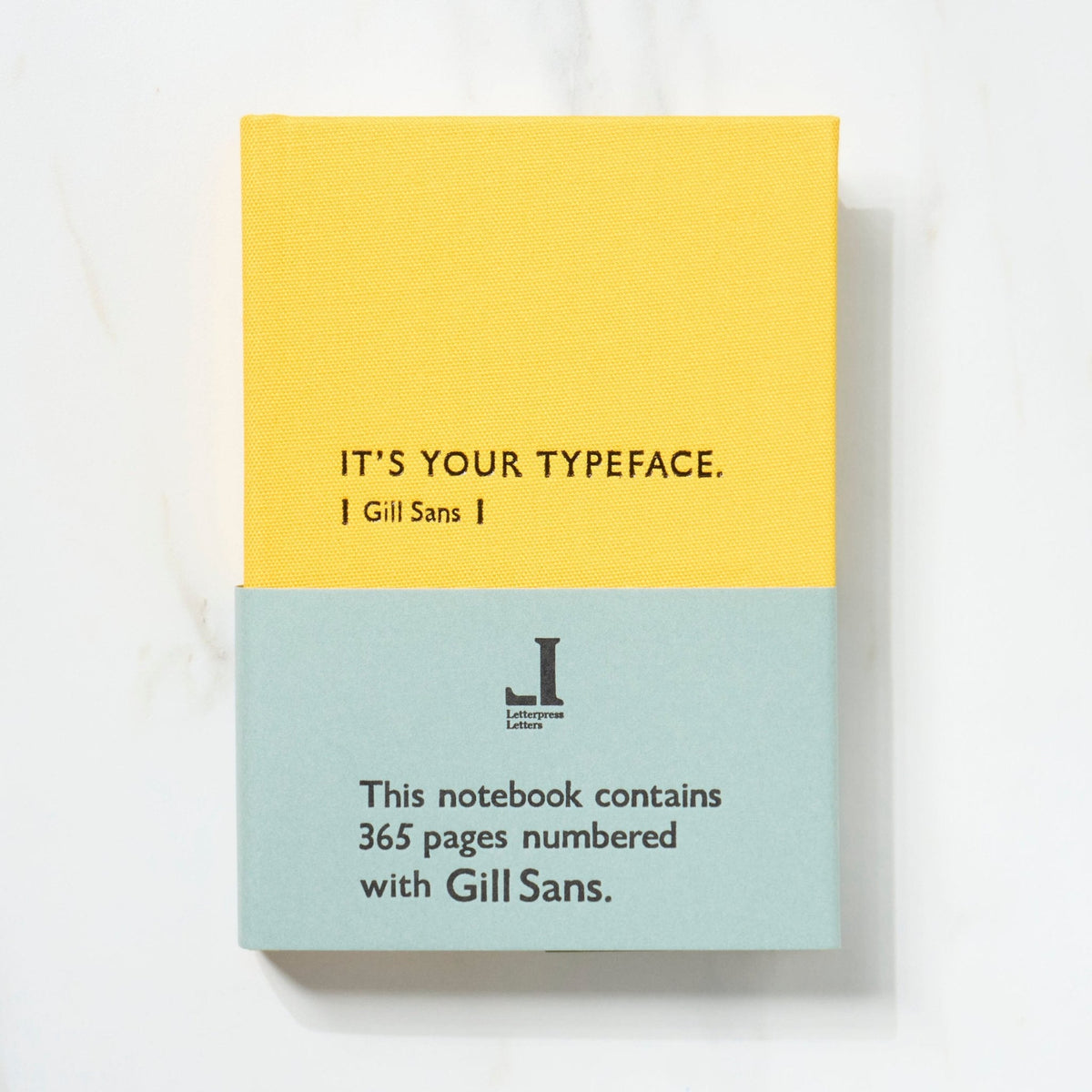 TYPEFACE NOTEBOOK A6 Size 365 Page Notebook - Gill Sans / Letterpress ...