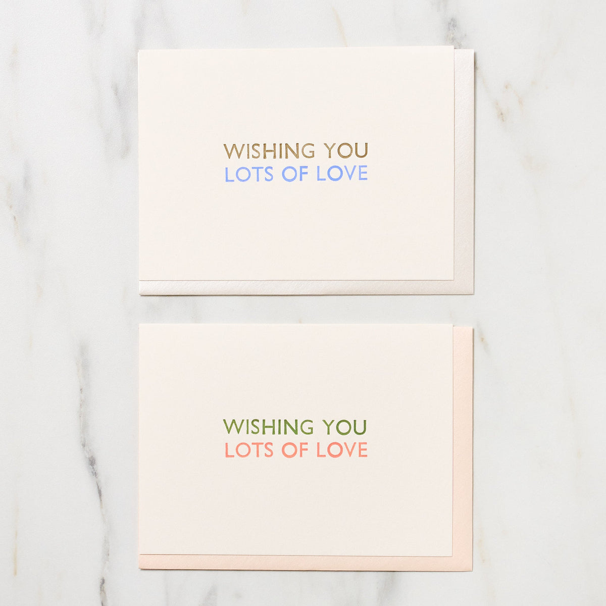 "Wishing You Lots of Love" Greeting Cards / Letterpress Letters – bungu